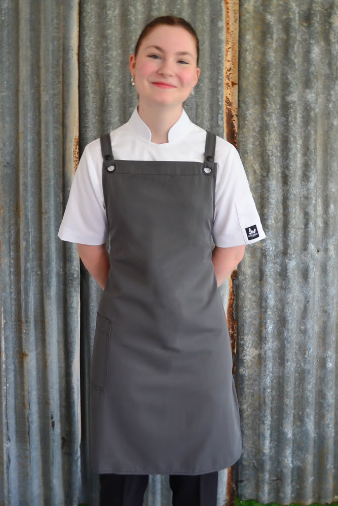Grey Metal Apron - Ready2Rock Hospitality Uniforms